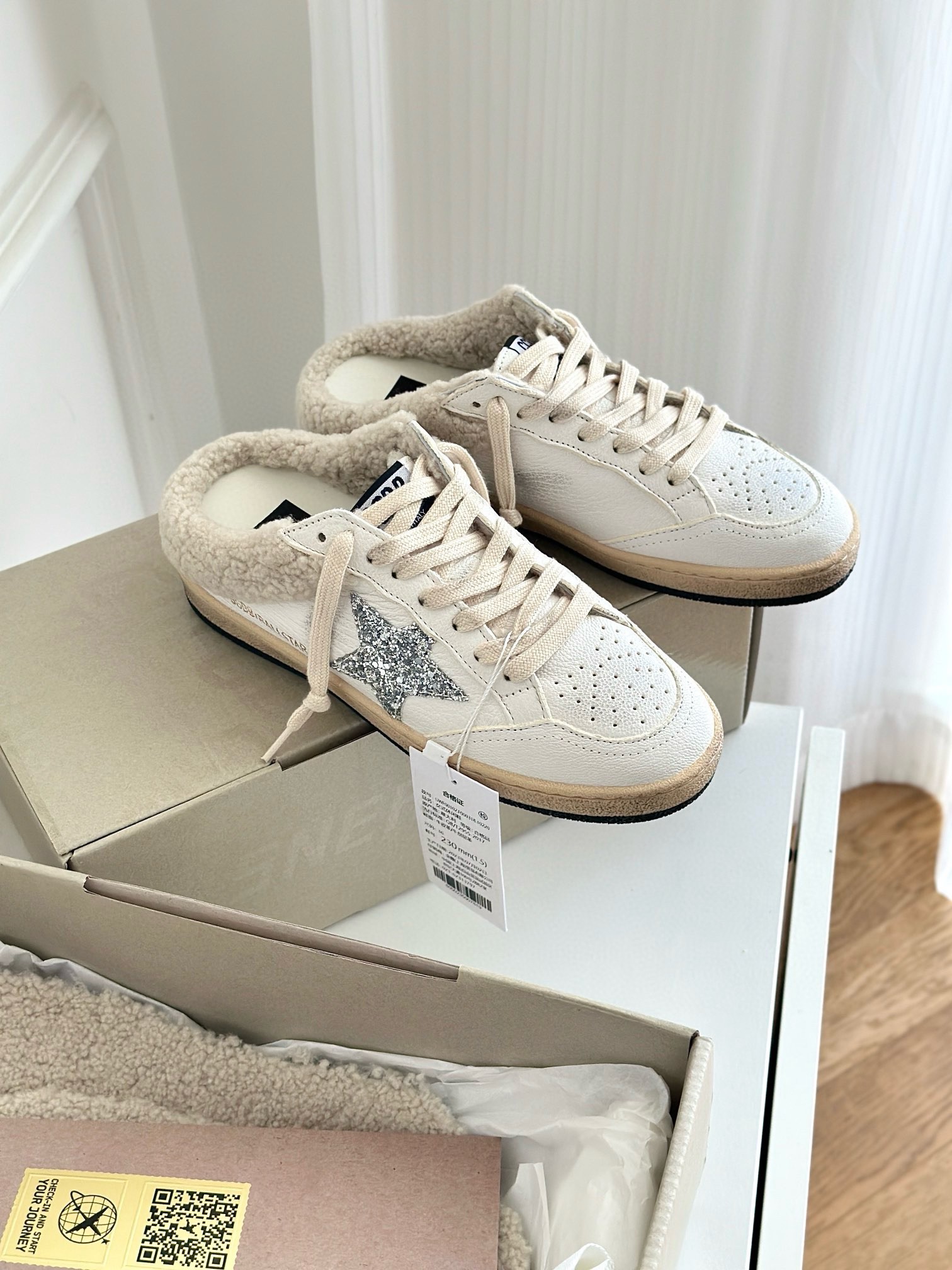 Replica Golden Goose Women's Ball Star Sabots with Glitter Star and ...