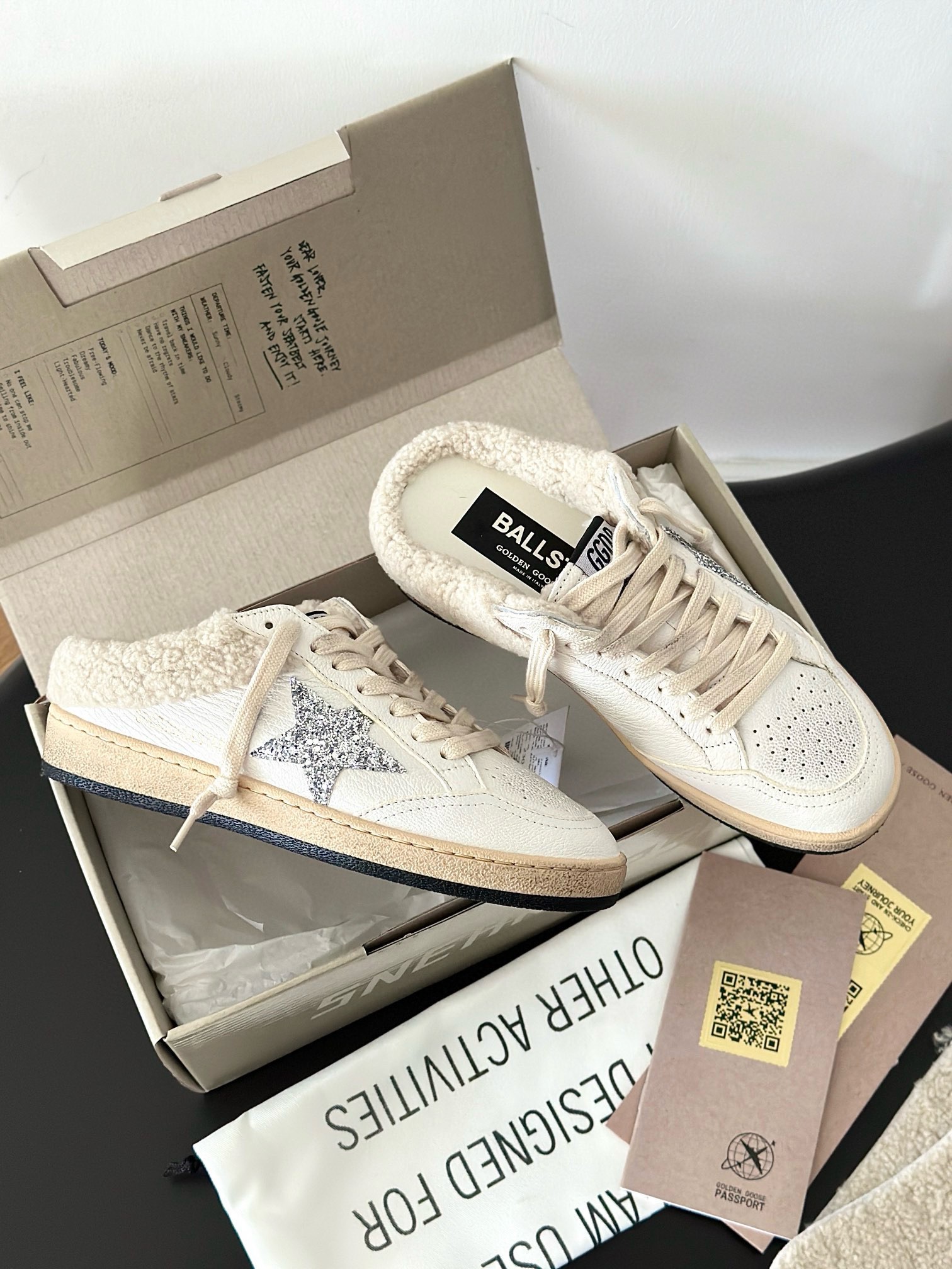 Replica Golden Goose Women's Ball Star Sabots with Glitter Star and ...